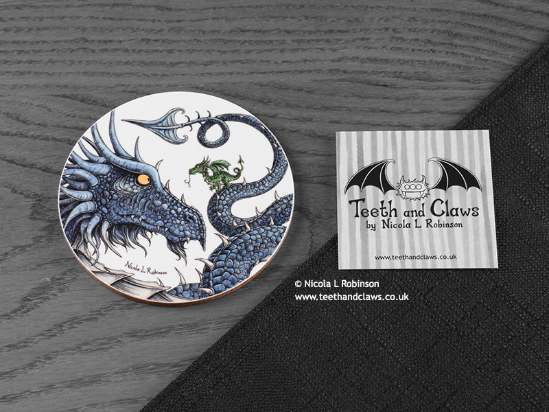 Dragon Coaster - Big Blue Dragon - Made in the UK | Teeth and Claws ...