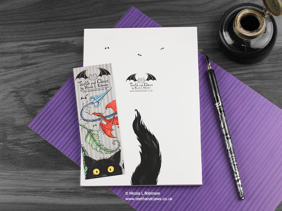 Gothic cat Notebook - Black cat Journal - A5 Lined | Teeth and Claws ...