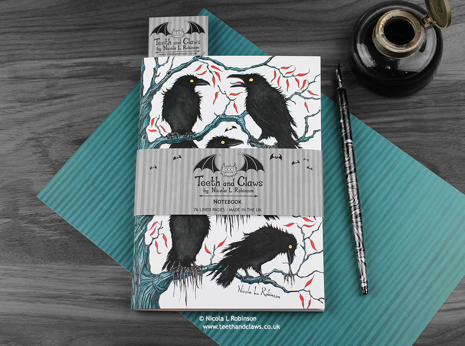 Crows Notebook - Crow Journal - A5 Lined | Teeth and Claws– Teeth and ...