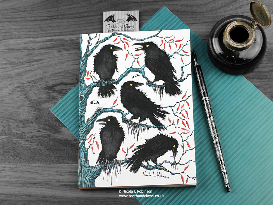 Crows Notebook - Crow Journal - A5 Lined | Teeth and Claws– Teeth and ...