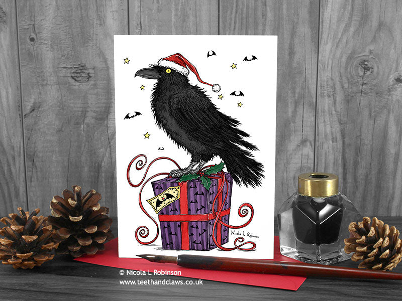 Raven Christmas Card - Gothic Christmas - Krampus | Teeth and Claws ...